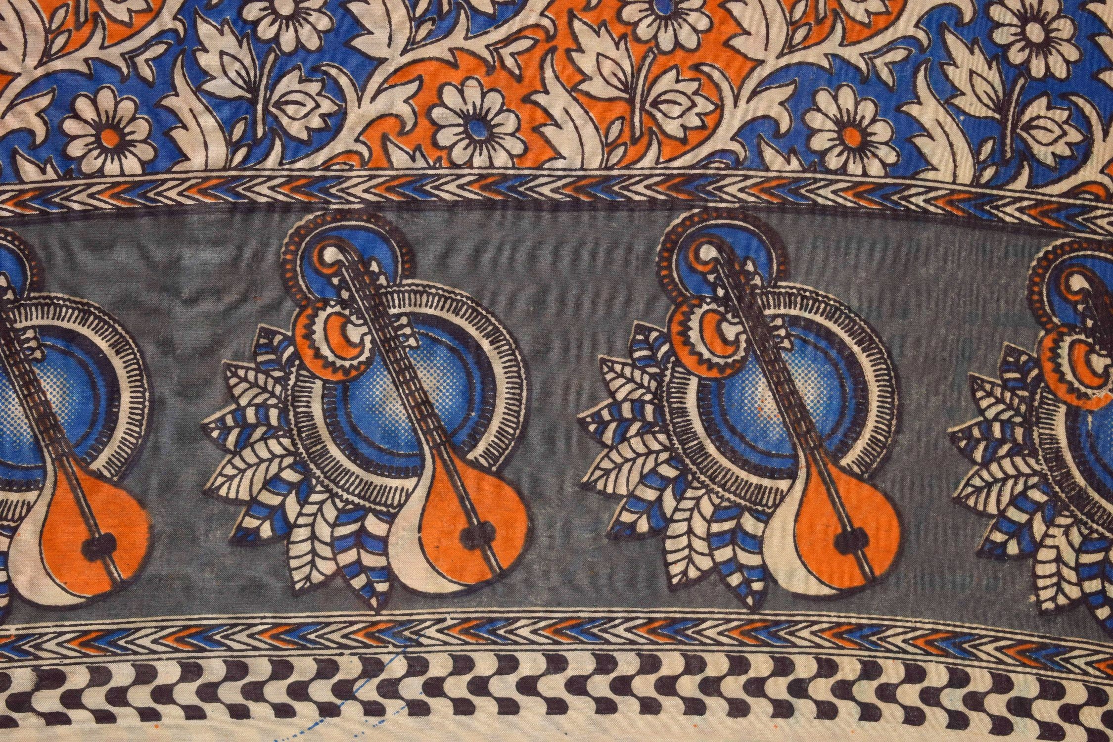 Ethnic Kalamkari Indian Marriage View Traditional Vintage Handmade ...