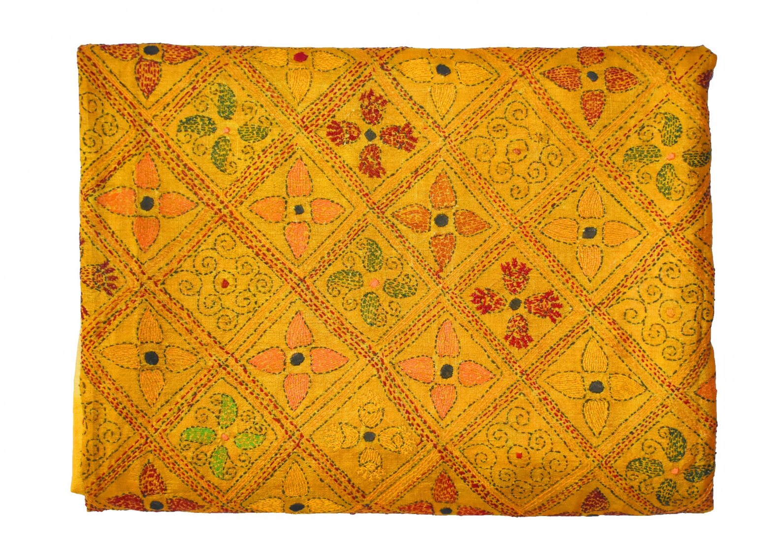 Indian Vintage West Bengal Saree Fabric Handmade 100% Pure | Etsy