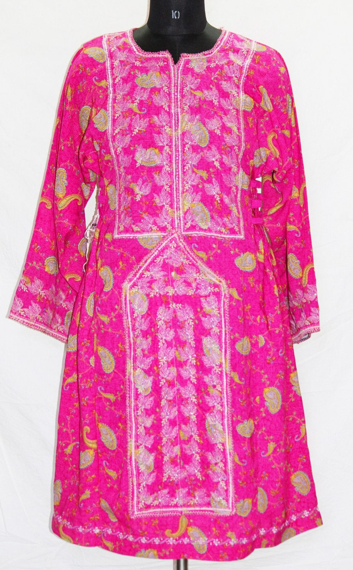 Antique Vintage Afghan Pakistan Dress Handmade Embroidery Work Gypsy ...