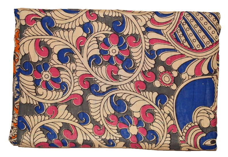 Ethnic Kalamkari Indian Marriage View Traditional Vintage Handmade ...
