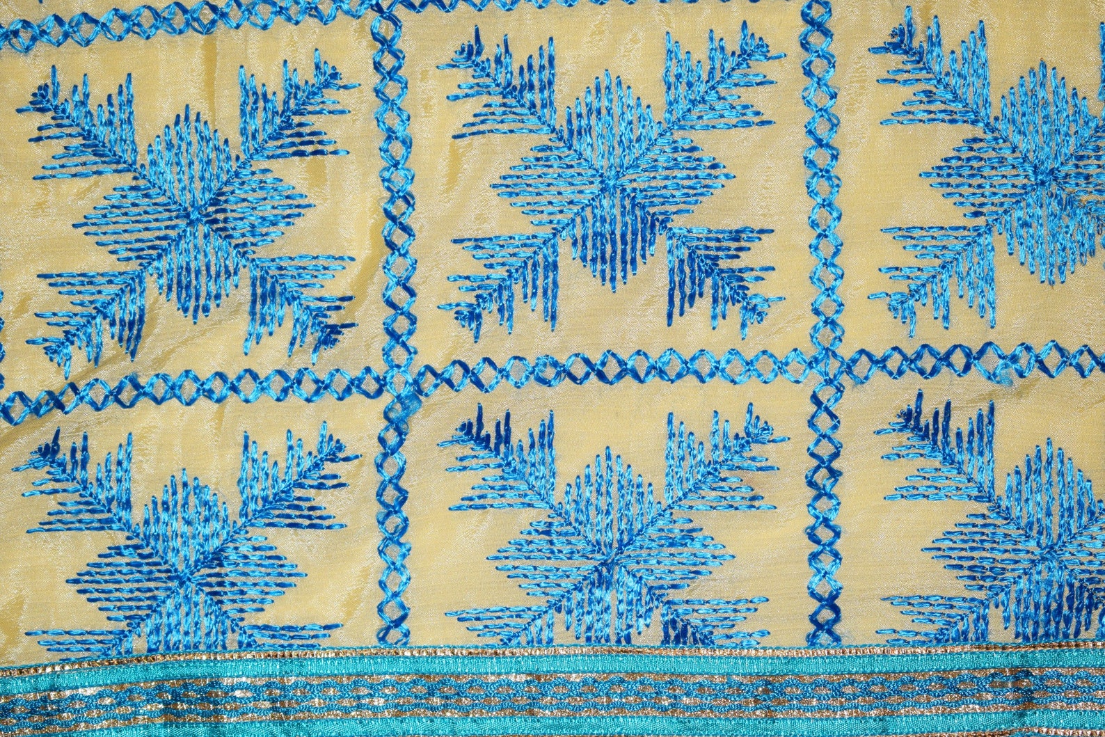 Vintage Indian Punjabi Stole Cream Color Scarf Long Orange - Etsy