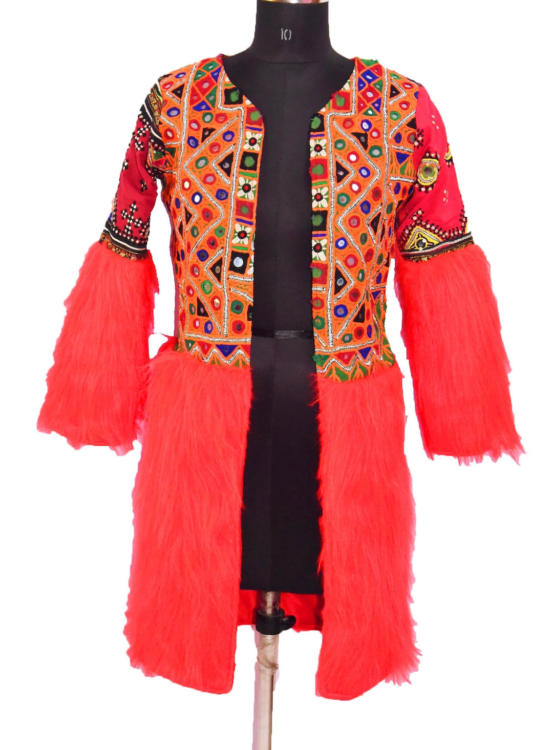 Vintage Hippy Boho Unique Coat Banjara Vegan the Farrah Bohemian Faux ...