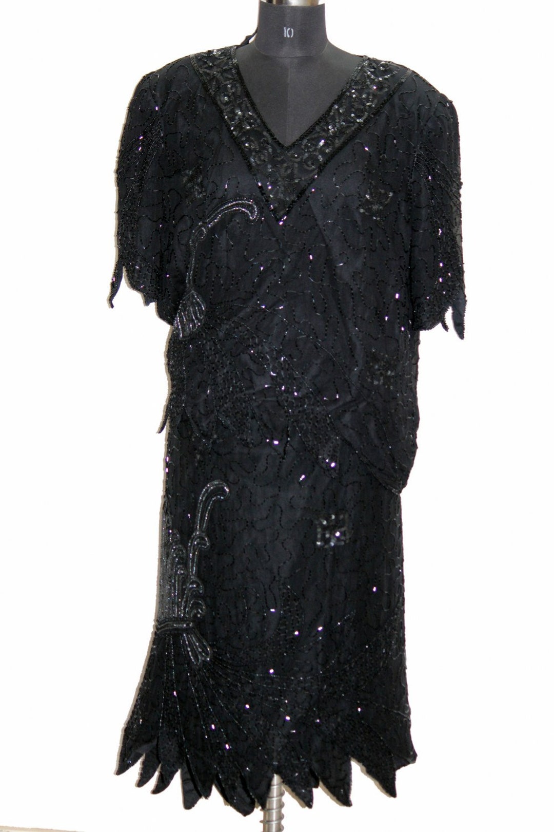 Antique Vintage Dress 2 Pcs Retro Rainbow Beaded Dress ‣ Colorful ...