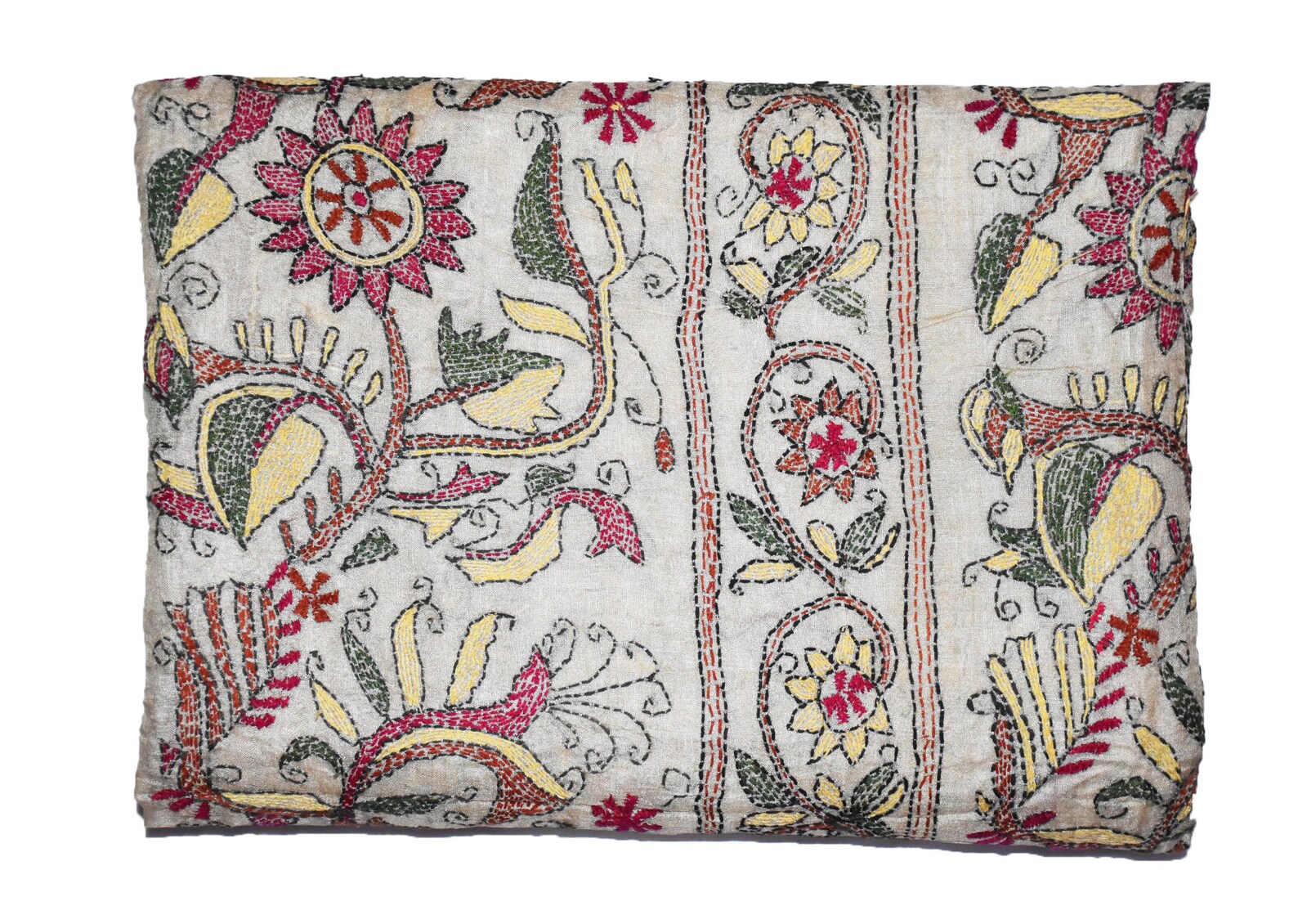 Antique Vintage Indian Kantha West Bengal Saree 100% Pure Silk | Etsy