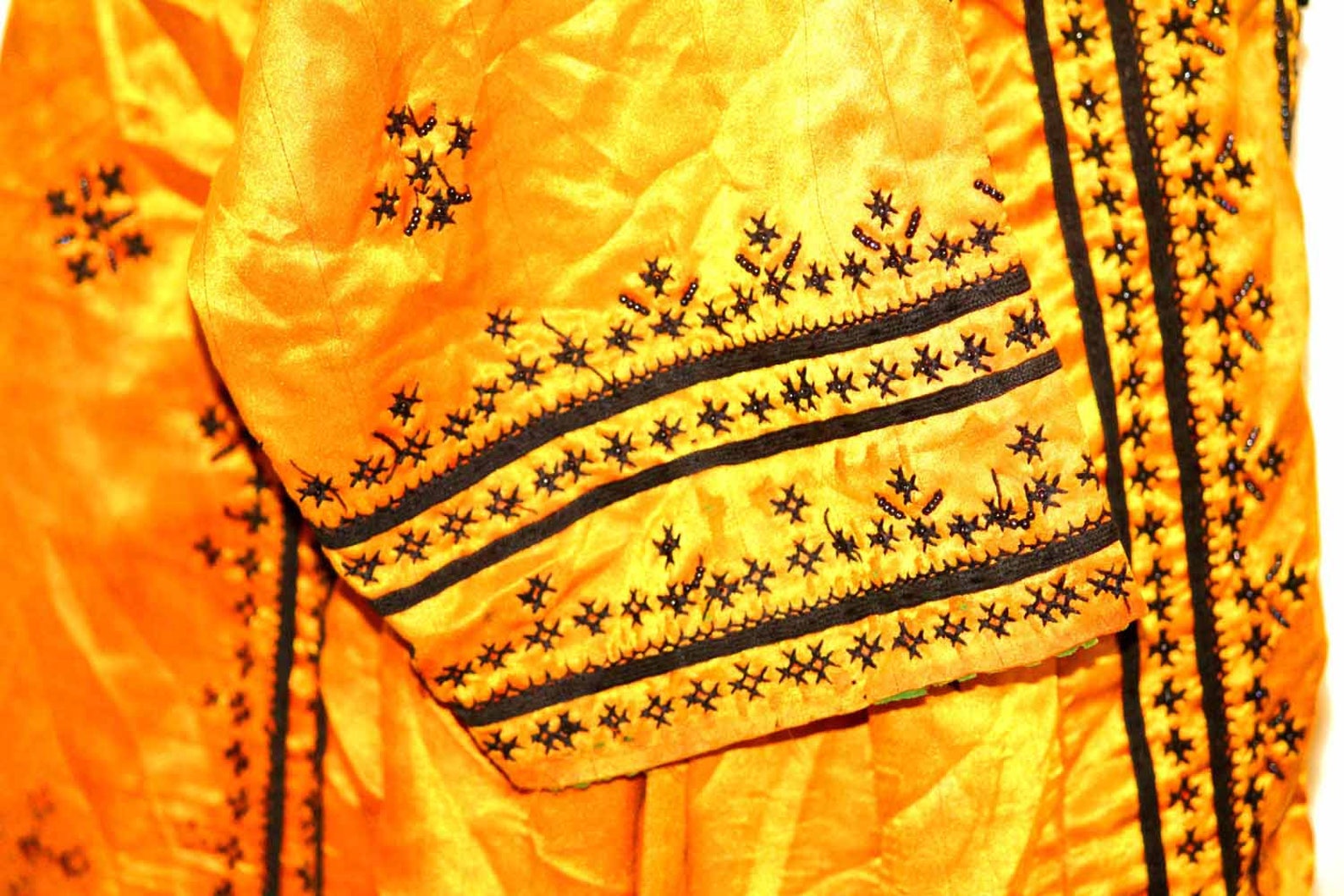 Antique Afghan Pakistan Dress Mirror Work Hand Beaded Embroidery Gypsy ...