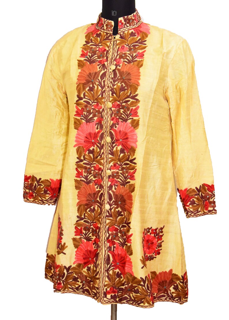 Antique /eastern / Indian /kashmiri Crewel /embroidery Jacket / Boho ...