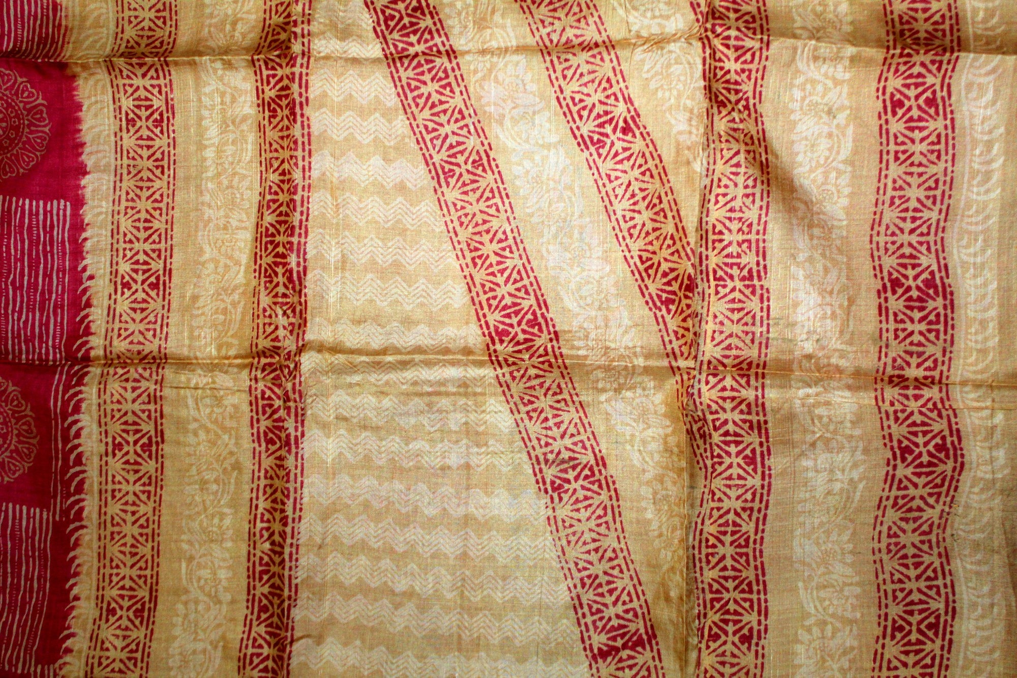 Vintage 100%pure Silk Sari Indian Clothing White and Red Silk | Etsy