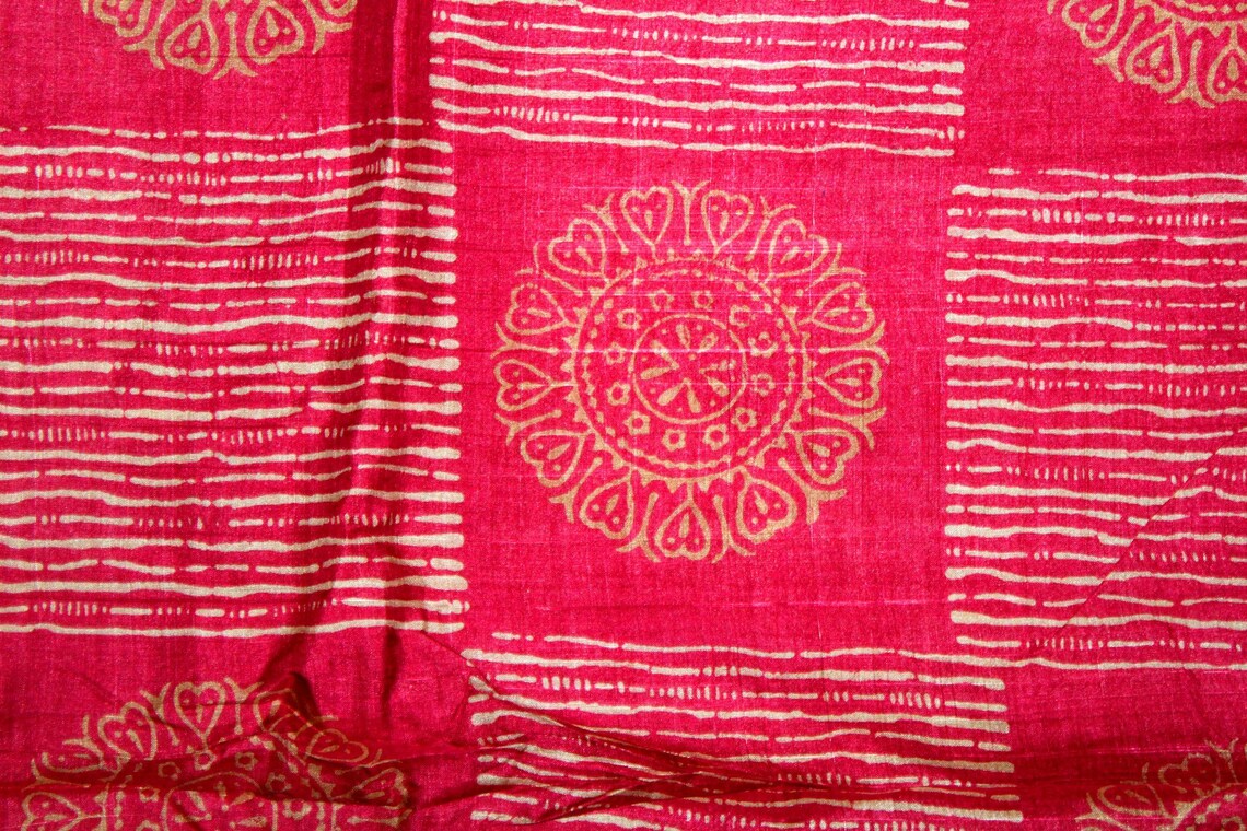 Vintage 100%Pure Silk Sari Indian Clothing White And Red Silk | Etsy