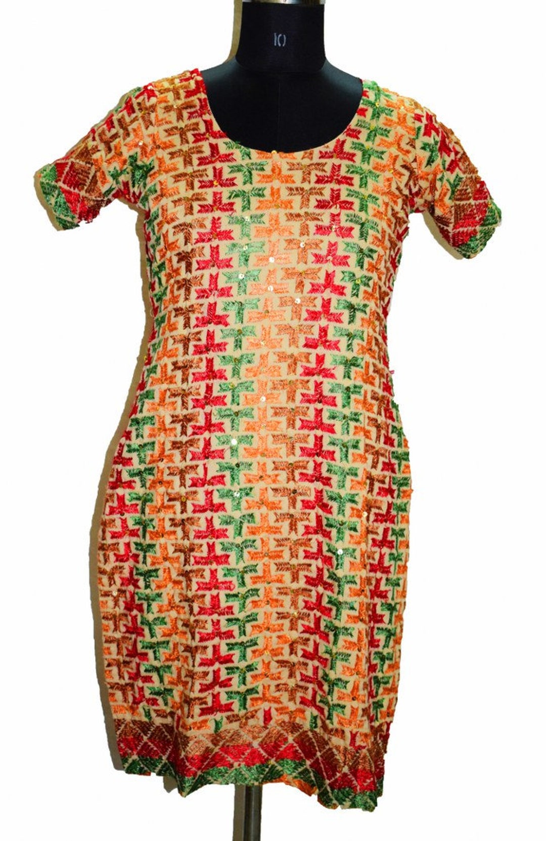 Antique Indian Punjabi Vintage Fabric Cotton Ethnic Handmade Multi ...