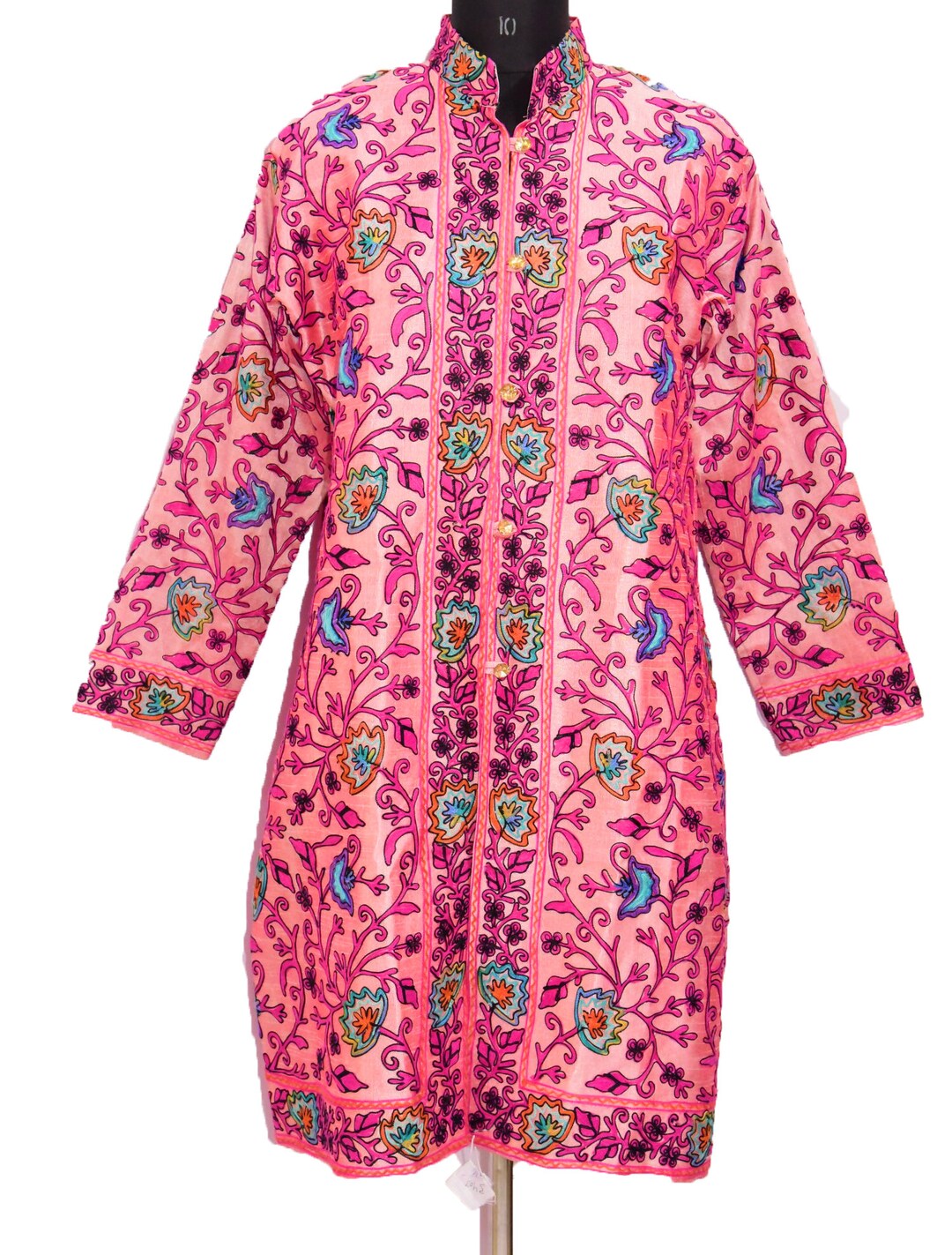 Ethnic Eastern Indian Kashmiri Old Crewel Embroidery Jacket / Boho ...