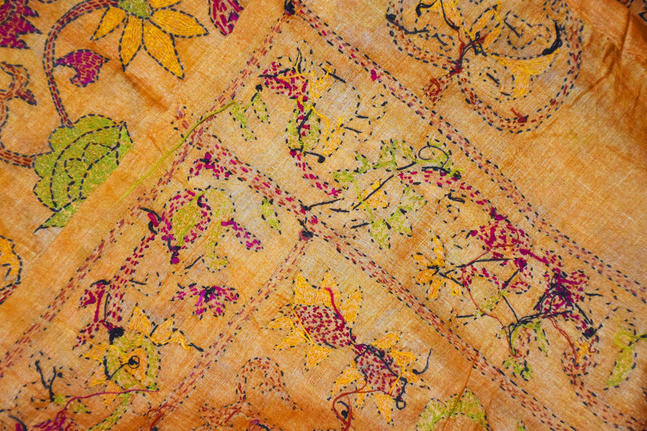 Vintage Beautiful Antique Indian Kantha West Bengal Saree 100% | Etsy