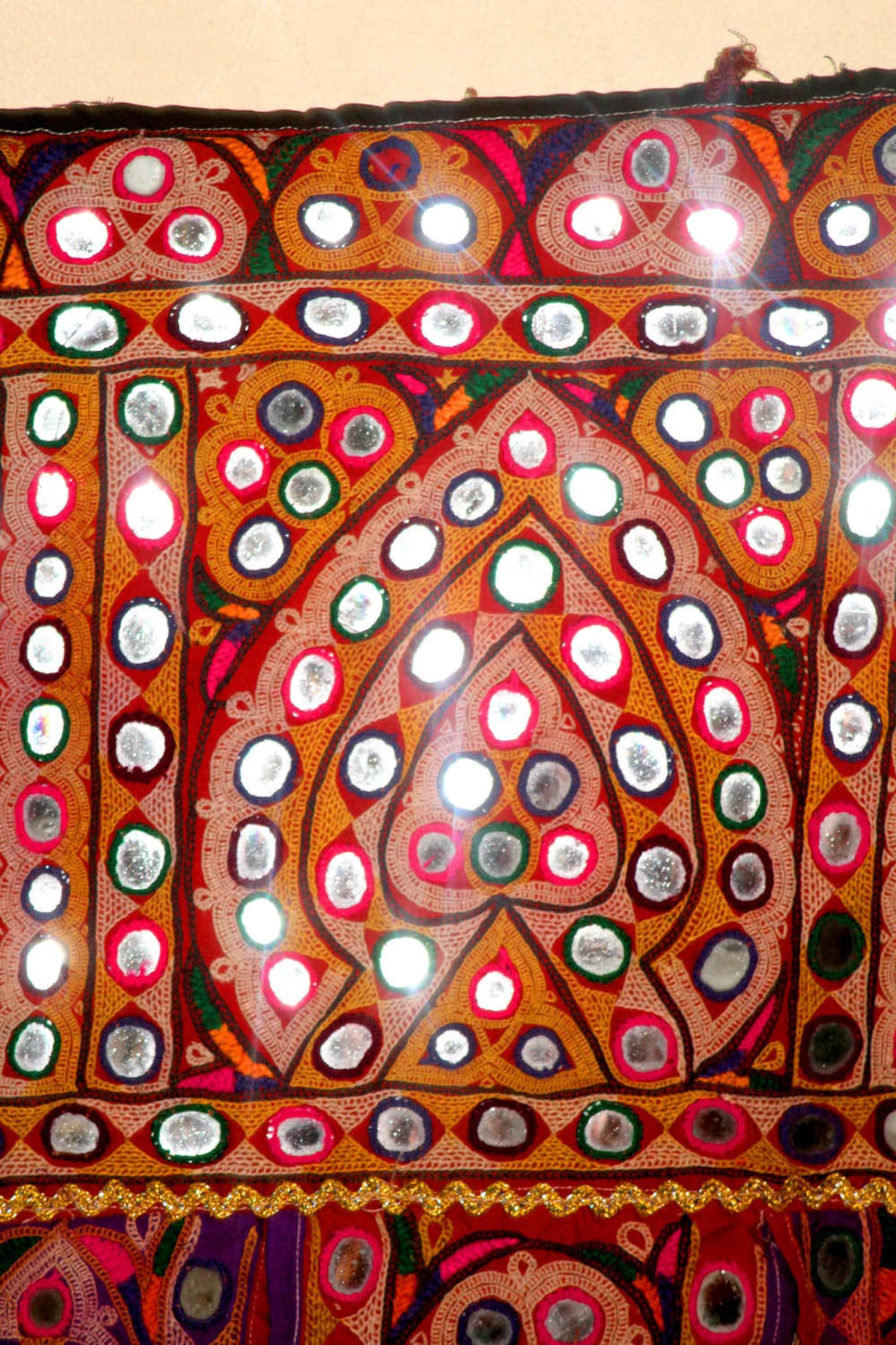 Antique Banjara Kutchi Mirror Work Hand Embroidered Indian | Etsy