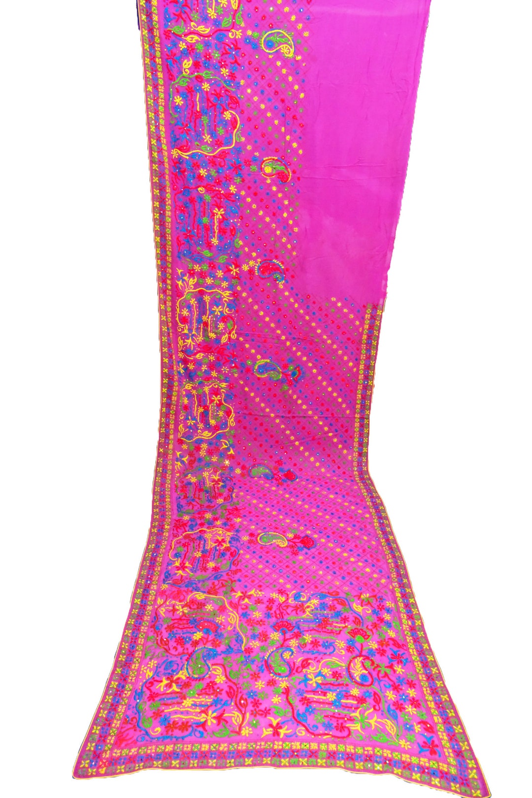 Indian Vintage Saree Faux Old Georgette Saree Beautiful Allover Jaal ...