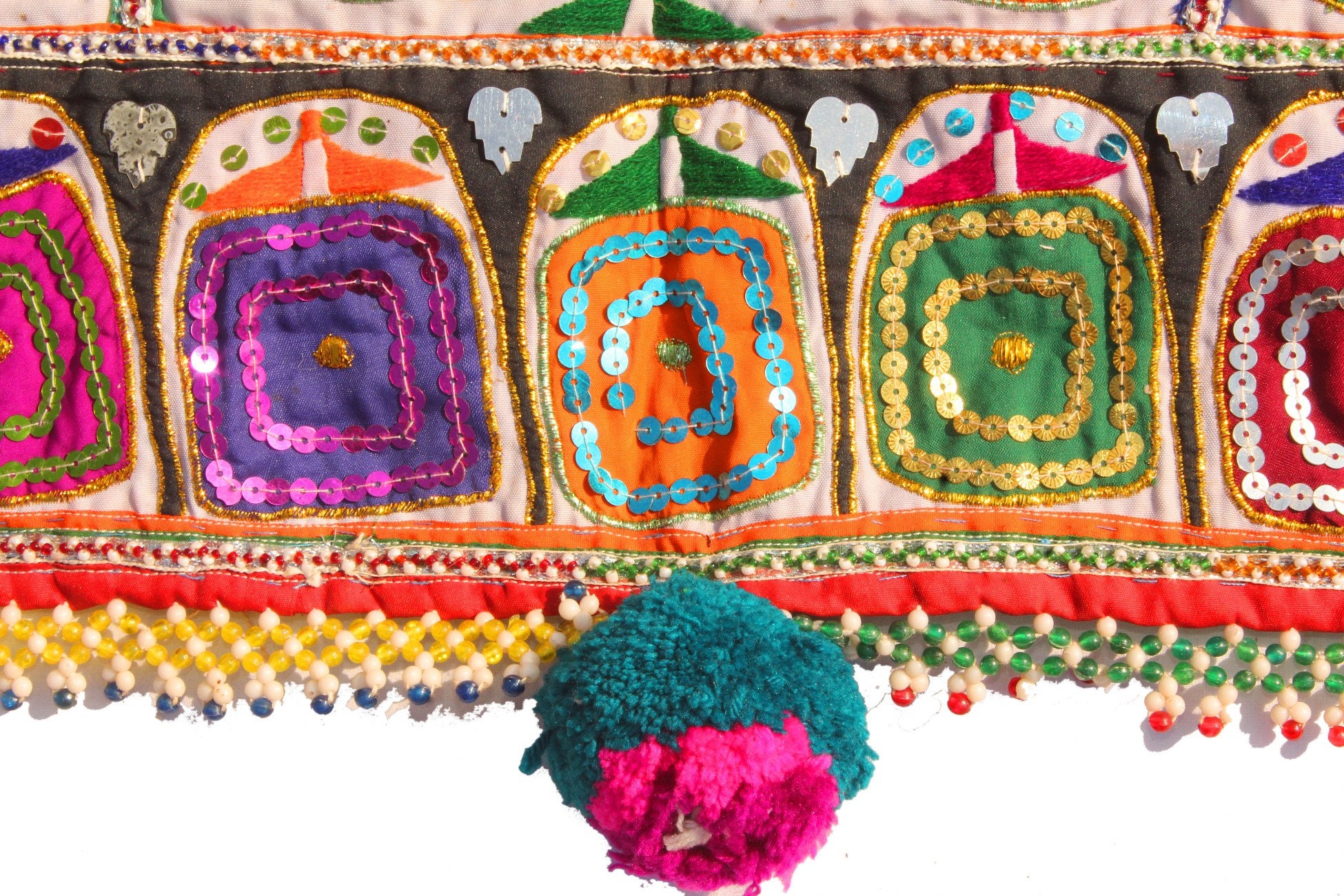 Antique Old Banjara Indian Gujarat Mirror Work 100% Handmade - Etsy