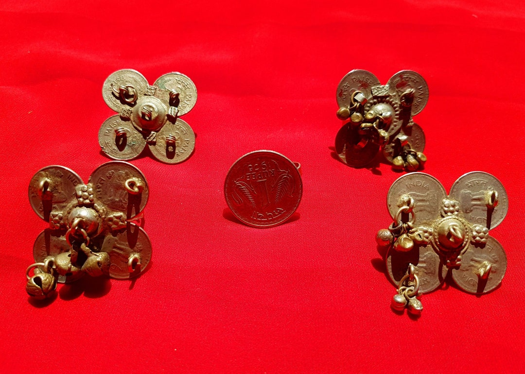 Antique Vintage Indian Rajasthani Tribal Banjara Rings Old Lot of 5 ...