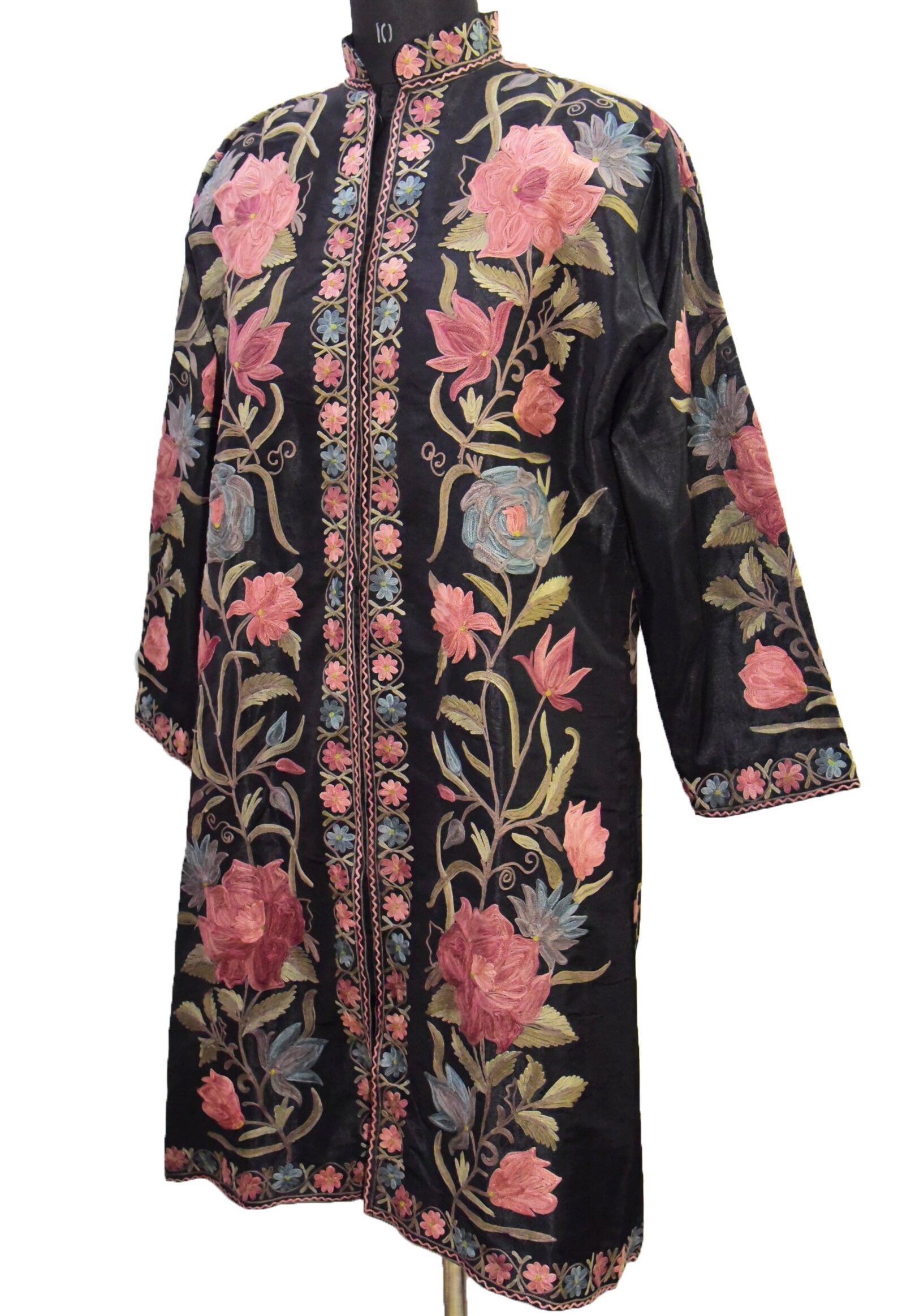 Antique Eastern Indian Kashmiri Crewel Embroidery Jacket / Boho Vintage ...