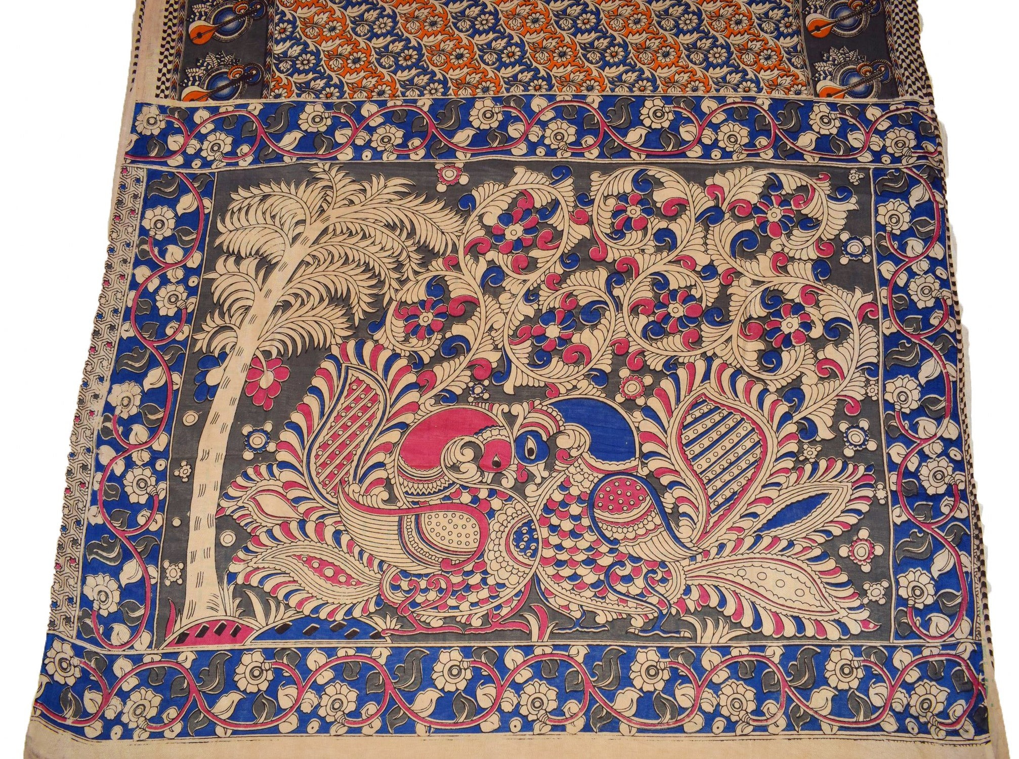 Ethnic Kalamkari Indian Marriage View Traditional Vintage Handmade ...