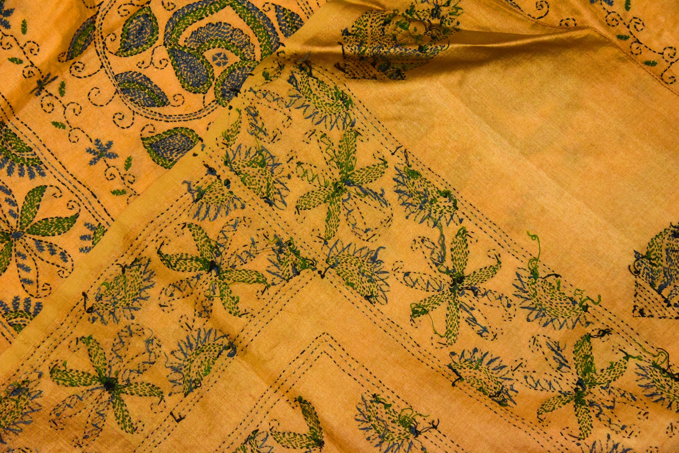 Beautiful Vintage Indian Kantha West Bengal Saree Handmade 100% Pure ...