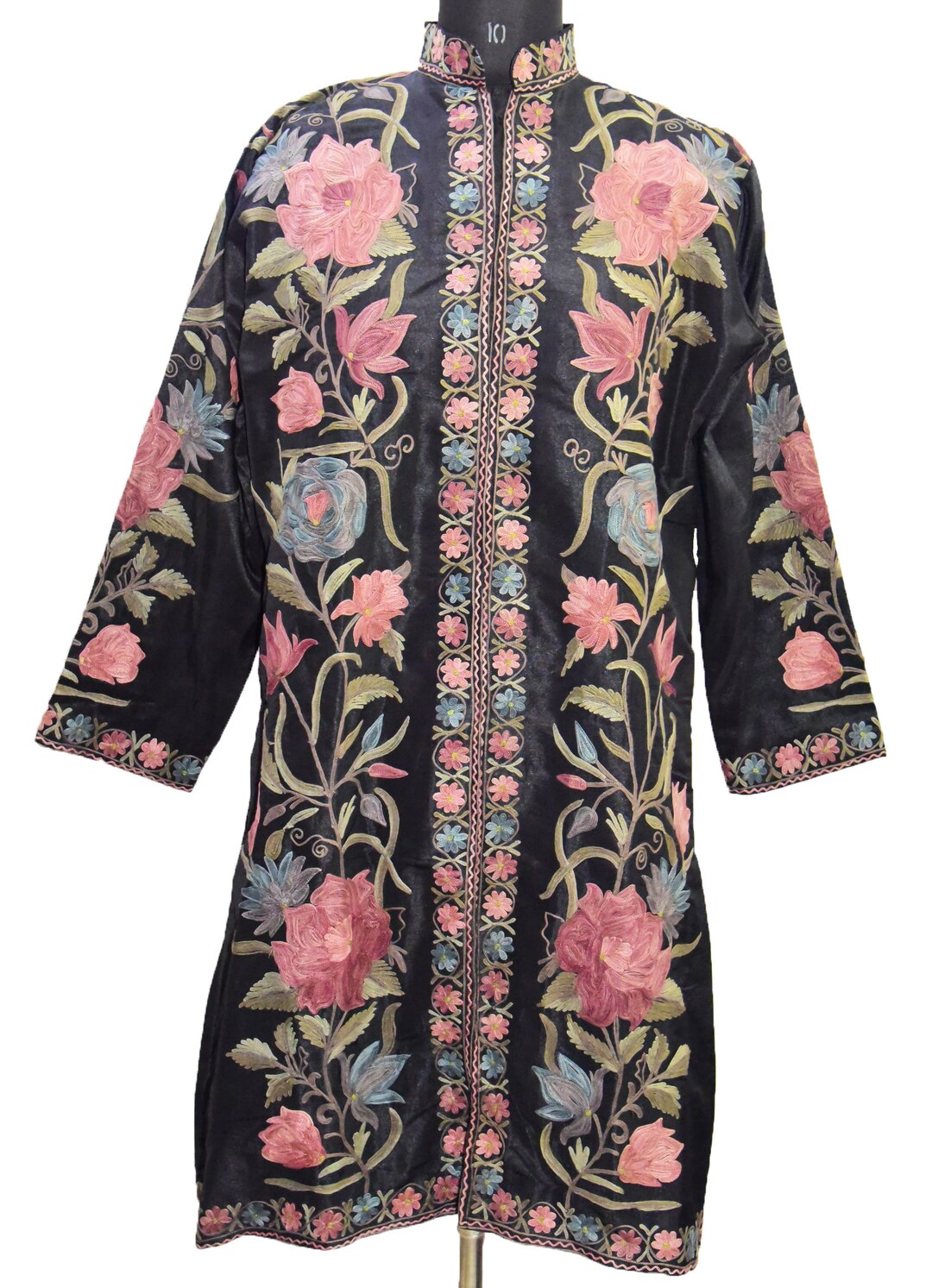 Antique Eastern Indian Kashmiri Crewel Embroidery Jacket / Boho Vintage ...