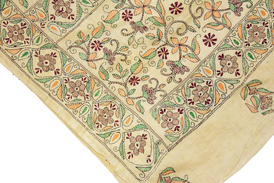 Ethnic Beautiful Vintage Indian Kantha West Bengal Traditional | Etsy