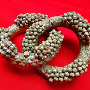 Vintage Antique Banjara 2 PC Old 1986' Bangles Belly Dance Kuchi Cuff ...