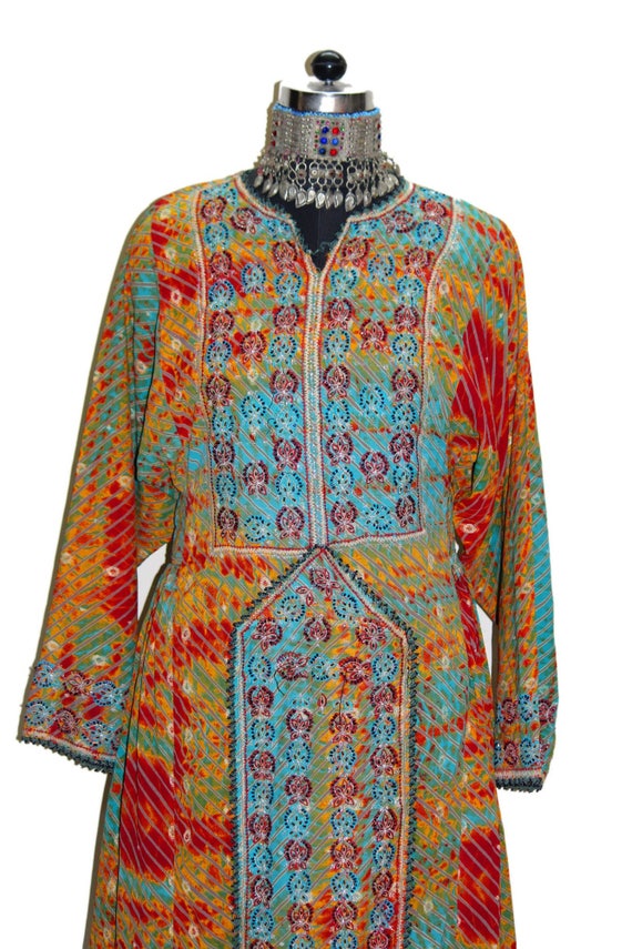 Vintage Afghan Pakistan dress hand beaded embroidery … - Gem
