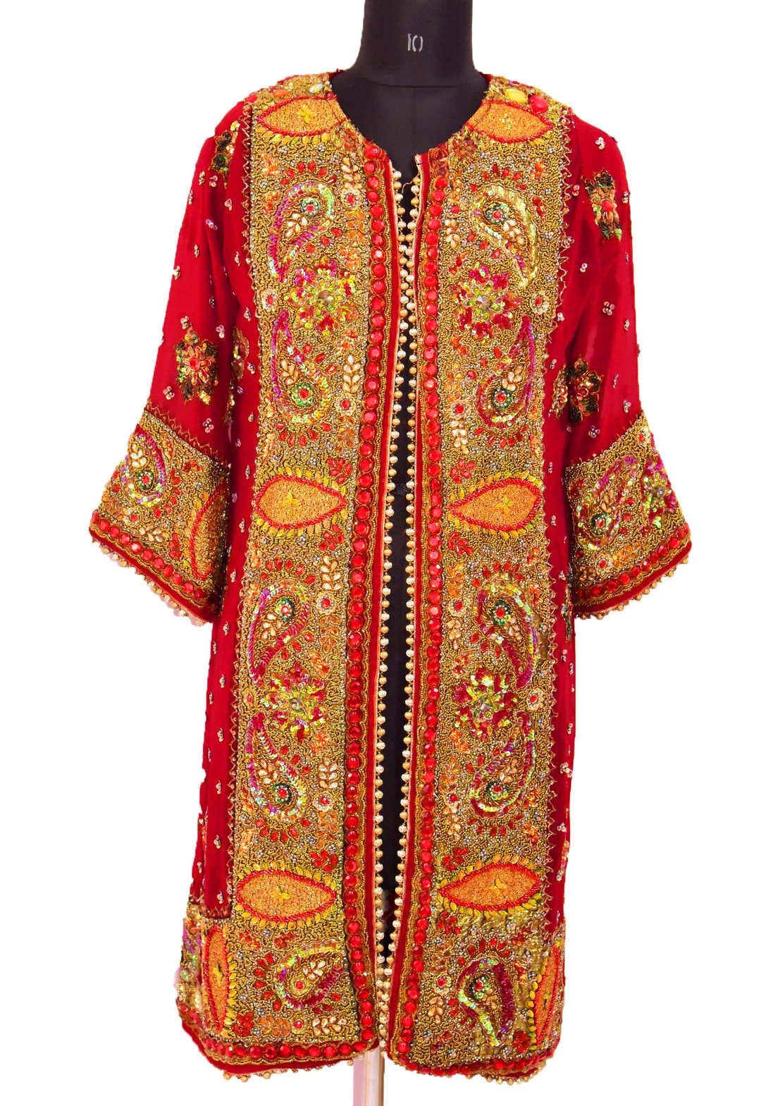 Beautiful Vintage Boho Indian Very Heavy Jacket Kaftan Jacket Venice ...