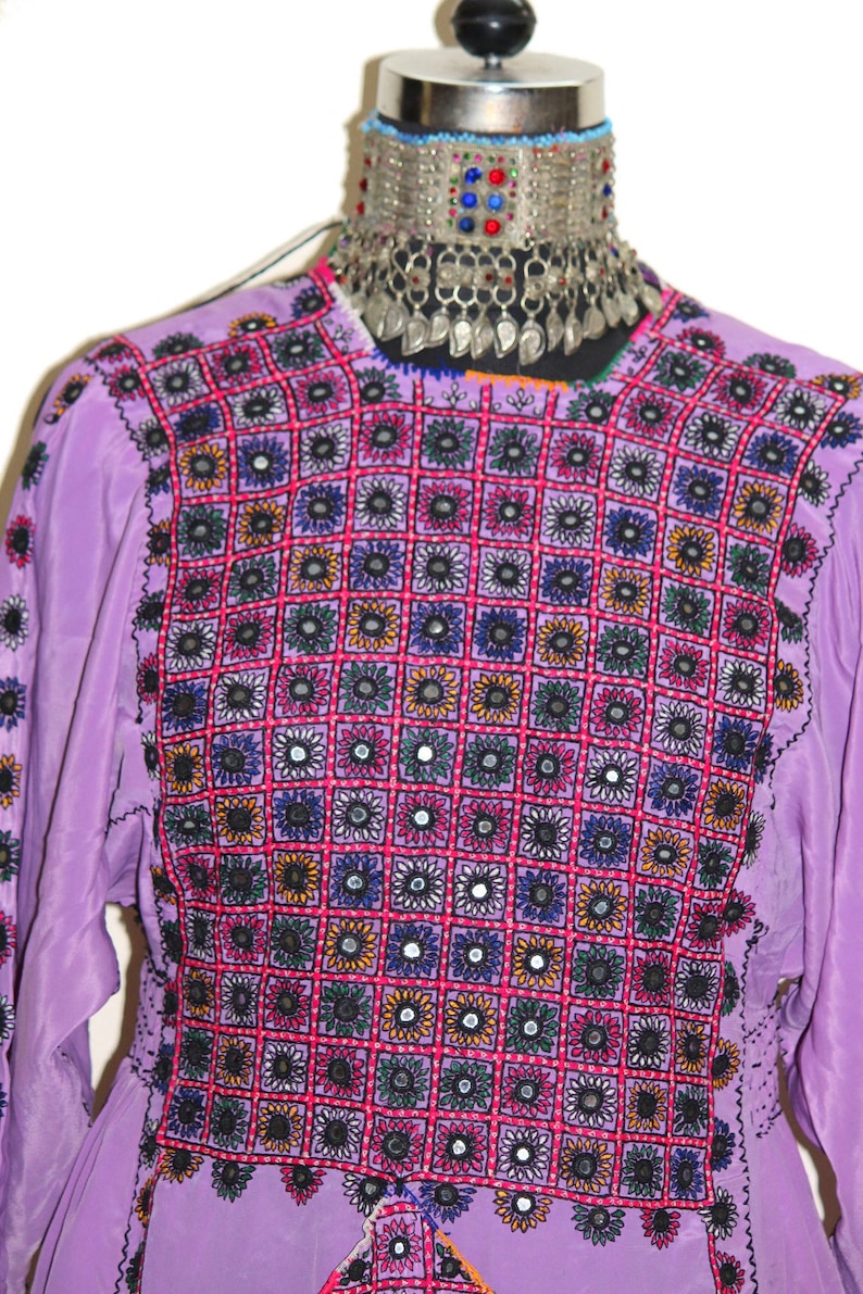 Vintage Pakistan Afghan Dress Hand Embroidery Mirror Work - Etsy