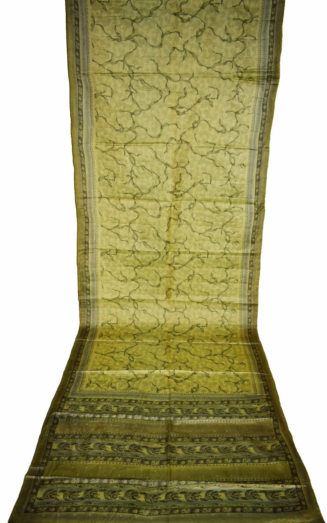 Vintage Antique Indian Old 100% Pure Silk Beautiful Flower - Etsy