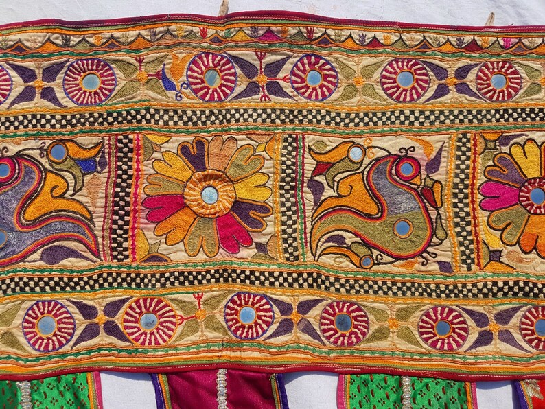 Vintage OLD Ethnic Banjara Kutchi Handmade Embroidered Mirror Work ...