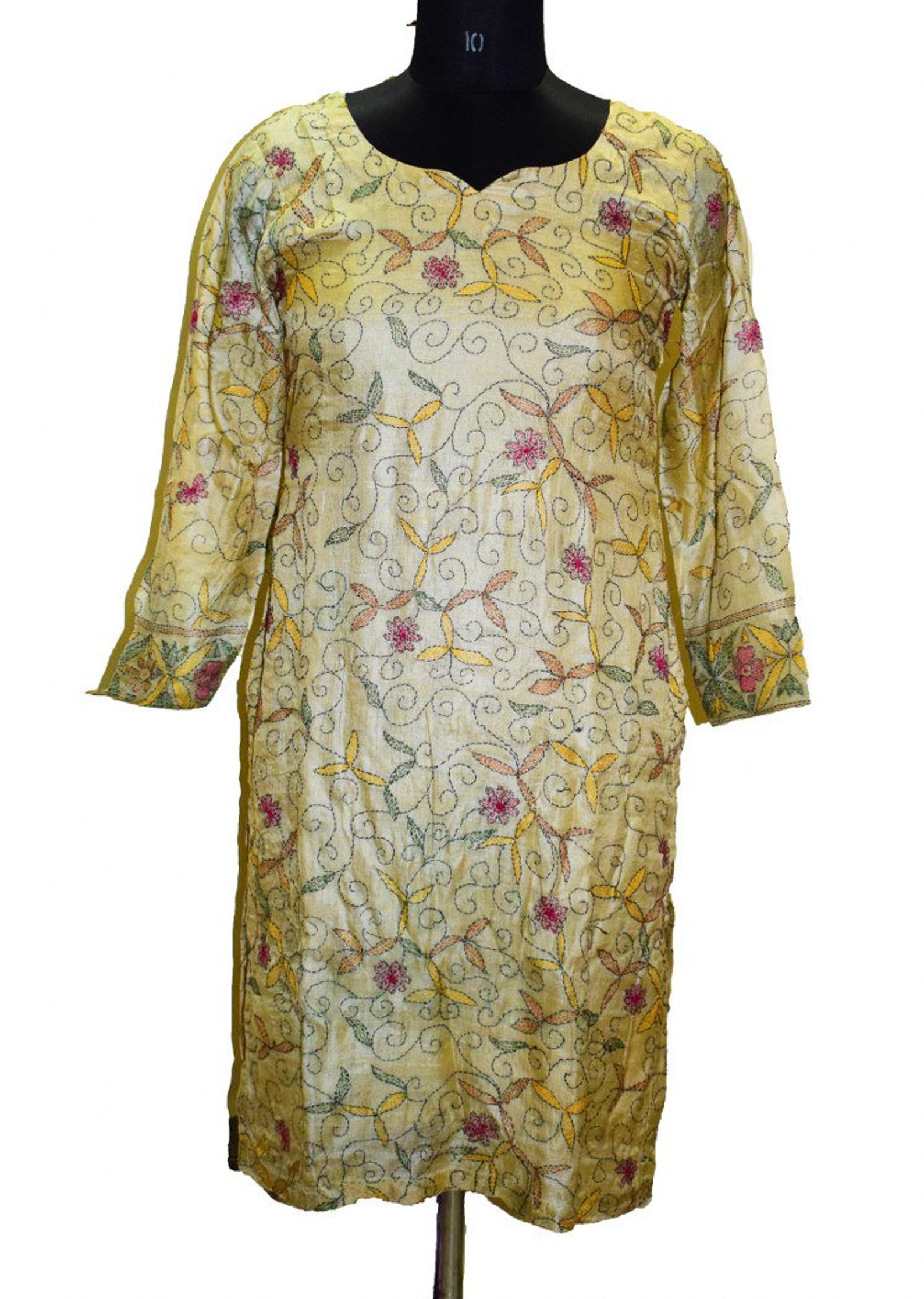 Antique Indian Vinatge West Bengal Kurta Top Lucknow Kantha - Etsy