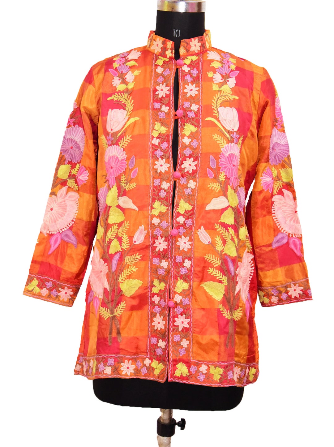 Ethnic Eastern Indian Kashmiri / Crewel Embroidery Jacket / Boho ...