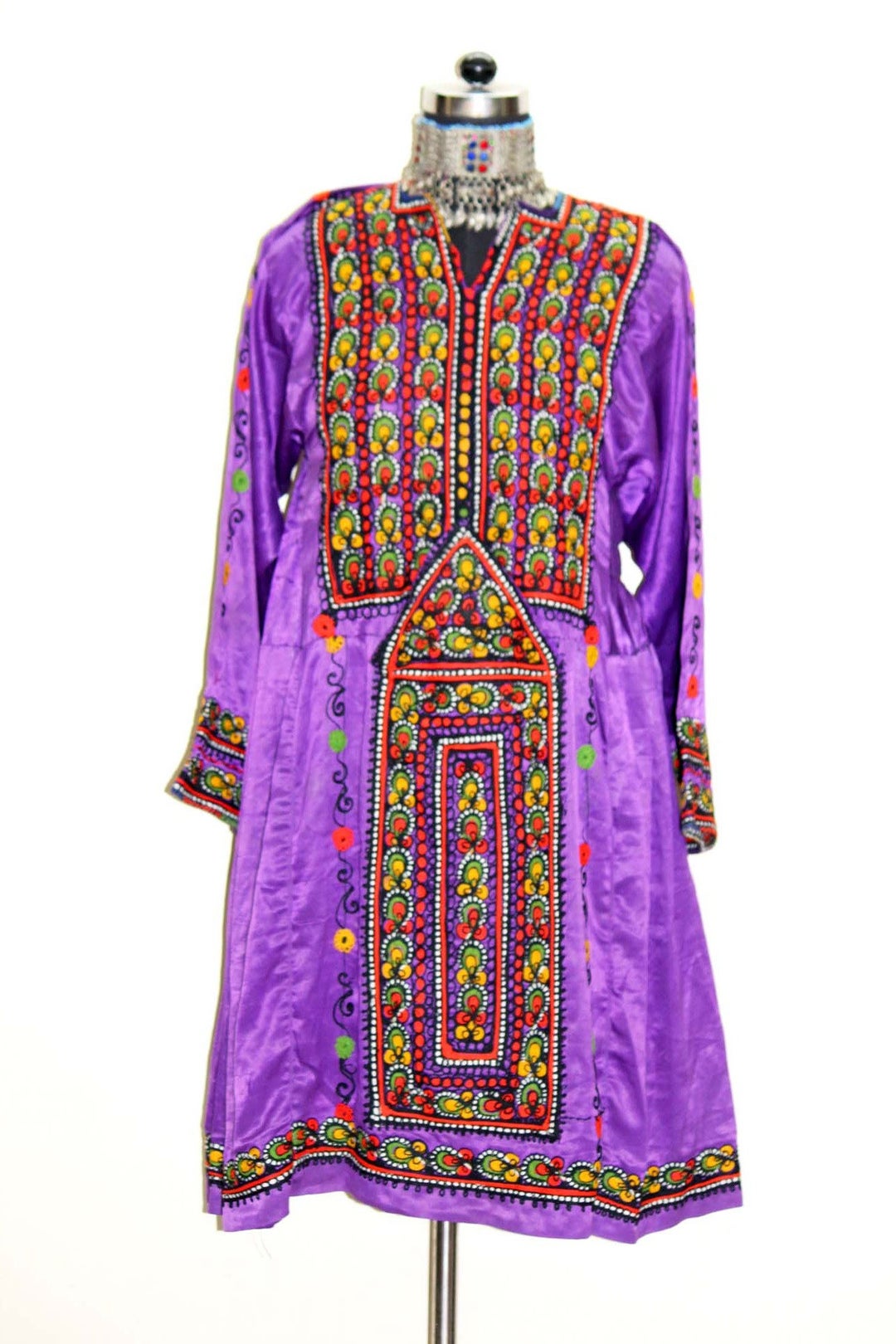 Vintage Pakistan Afghani Dress Handembroidered Work Textile Gypsy ...