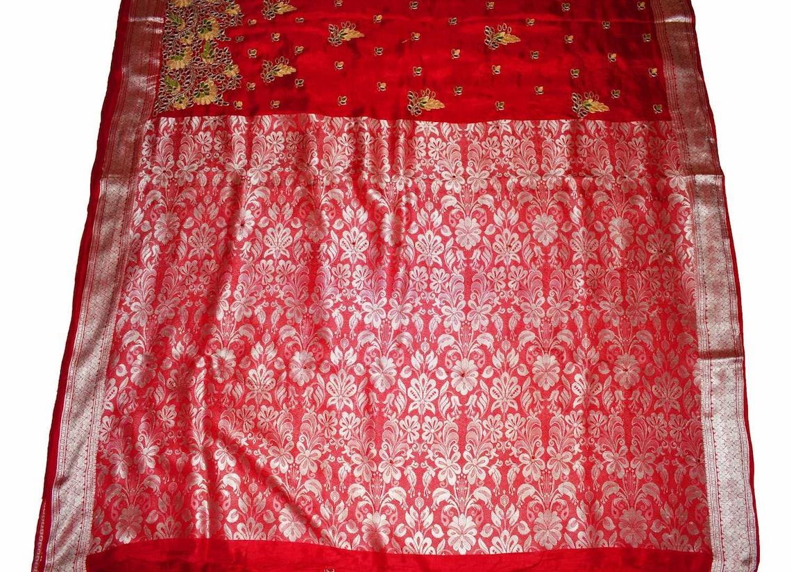 Vintage Handmade Indian Silk Saree Bollywood Party Wear Sari - Etsy