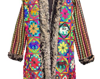 Bohemian Long Coat - Etsy