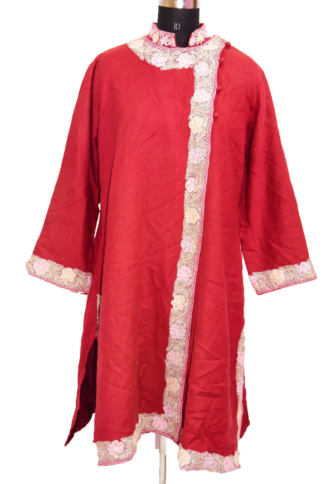 Antique Beautiful Vintage Eastern Indian Kashmiri Woolen Embroidery ...