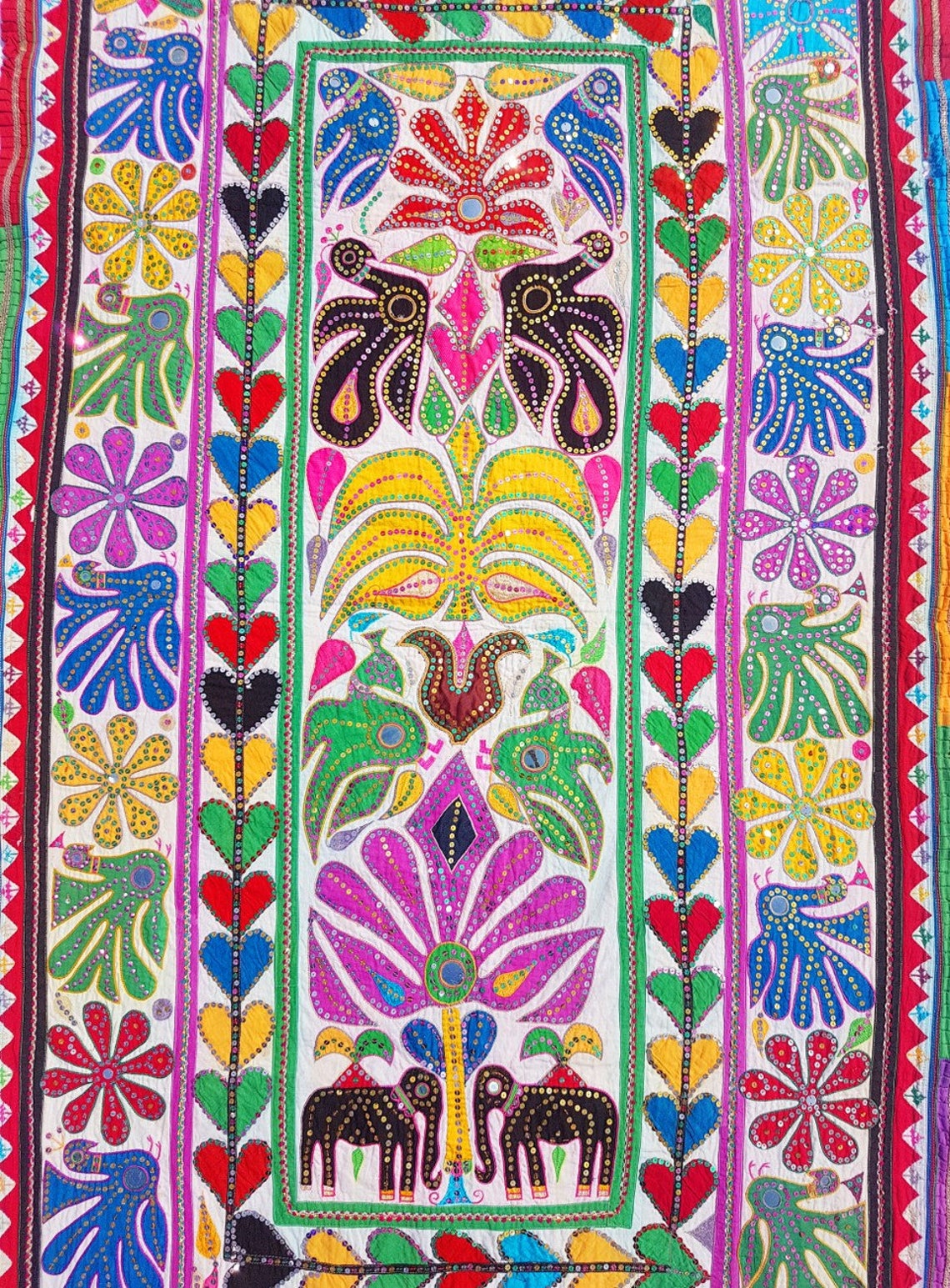 Antique Indian Gujarati Very Old Wall Hanging Bohemian Home - Etsy