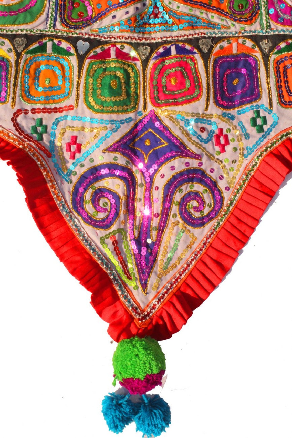 Antique Old Banjara Indian Gujarat Mirror Work 100% Handmade - Etsy