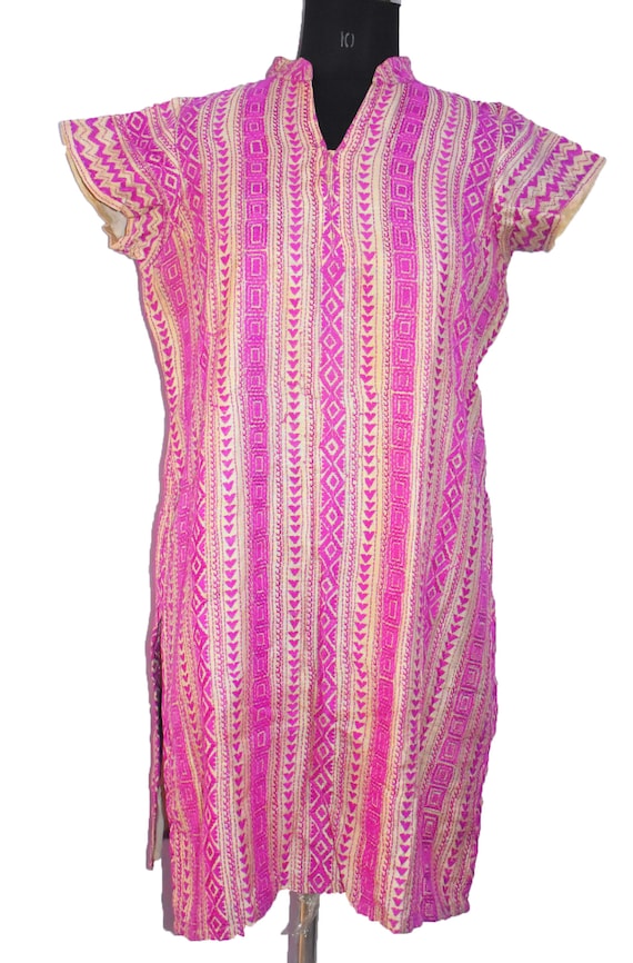 Antique Indian West Bengal Vintage Kurta Top Beautifu… - Gem