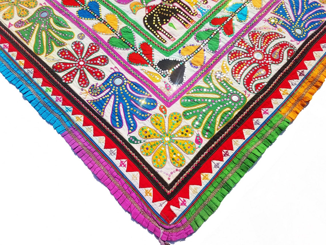 Antique Indian Gujarati Very Old Wall Hanging Bohemian Home - Etsy