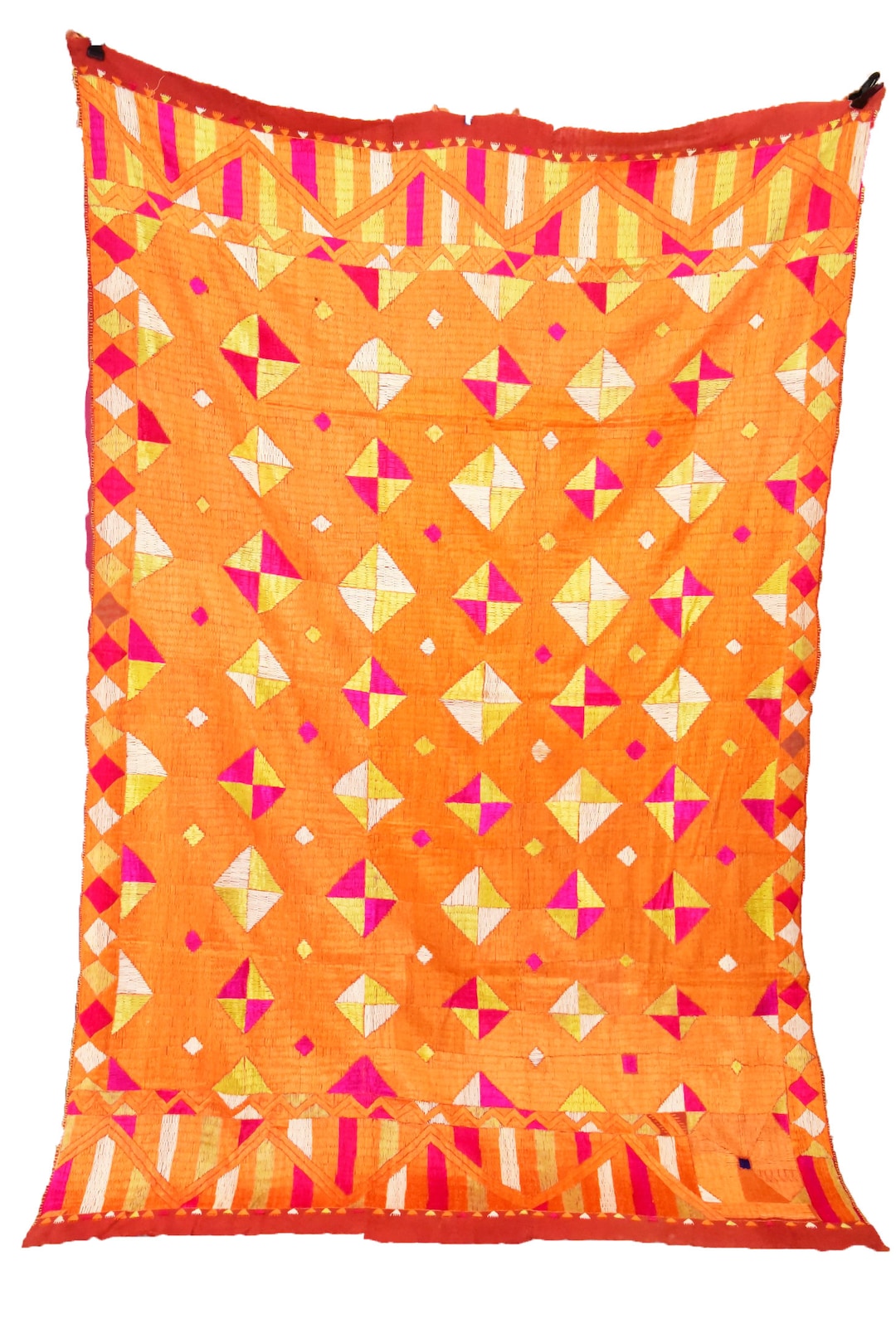 Ethnic Vintage Very Old Indian Punjab Textile Bagh Needle Point Stitch ...