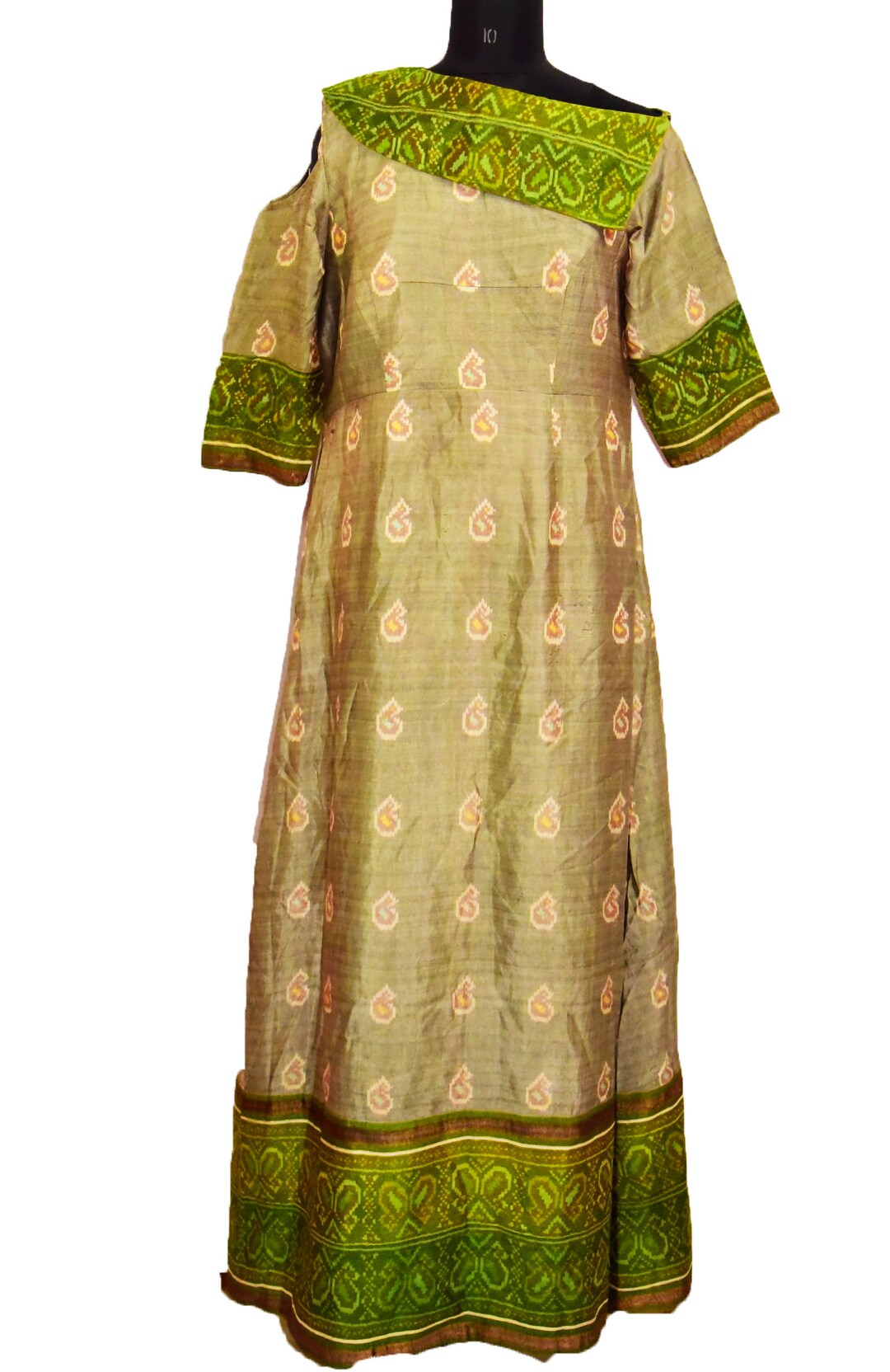 Old Antique Vintage Indian Gujarati Beautiful Ethnic Patola Printed ...