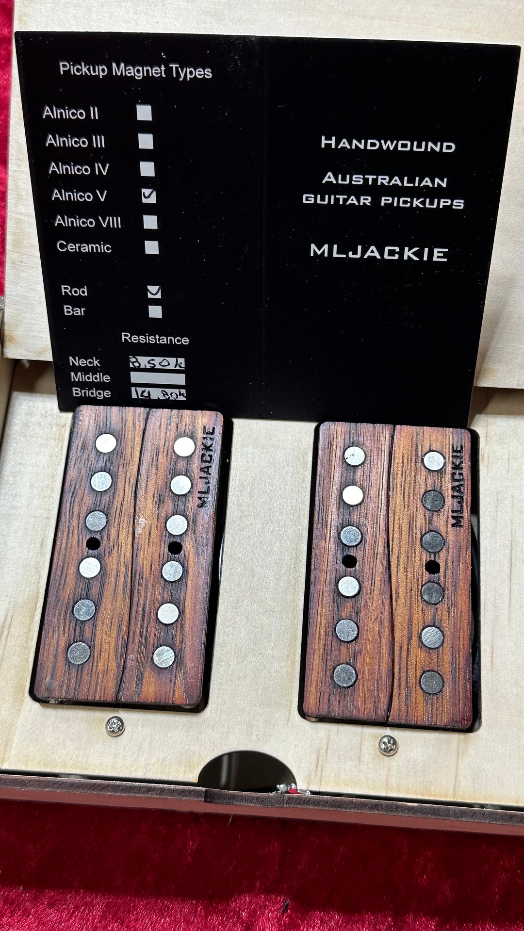 Zeus Handwound Electric Guitar Wooden Humbucker Pickups Zeus - Etsy