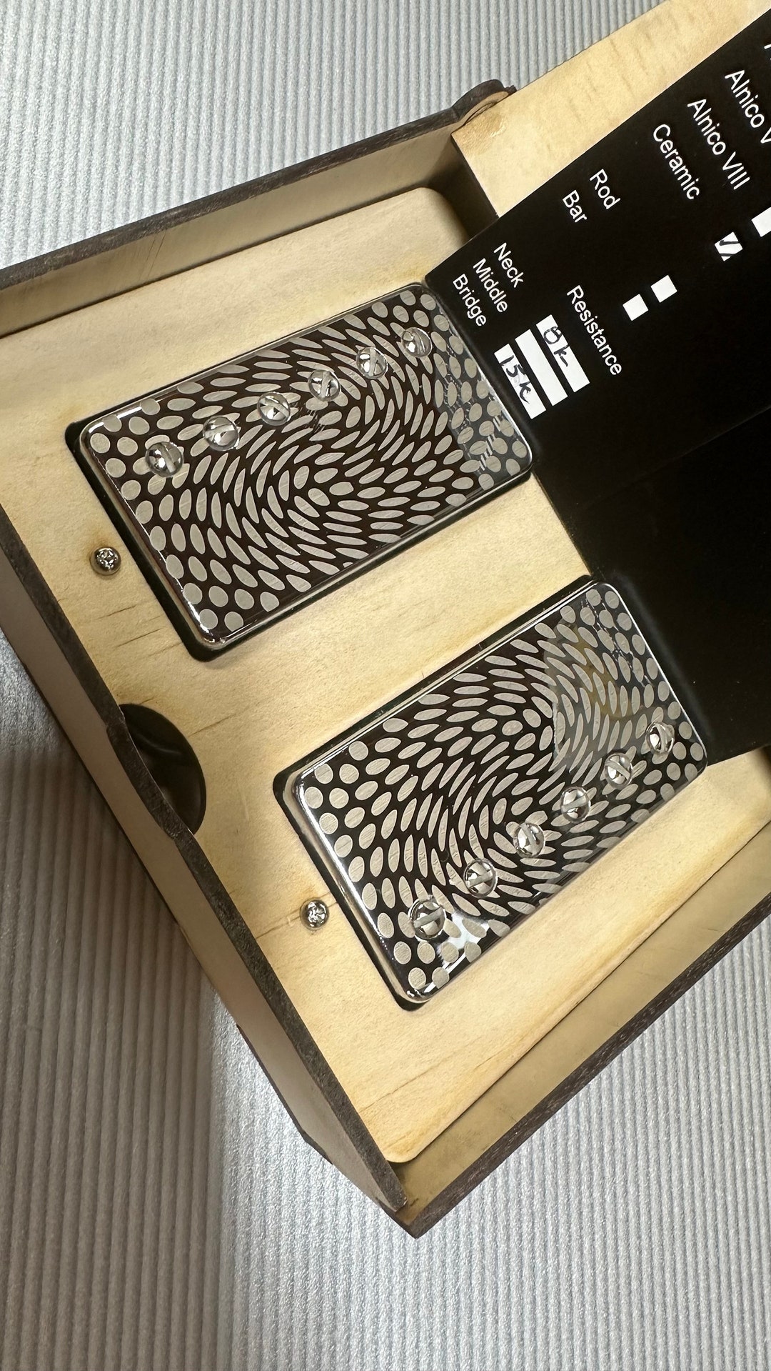 Mljackie Handwound Humbucker Guitar Pickups, Engraving Nickel Cover - Etsy