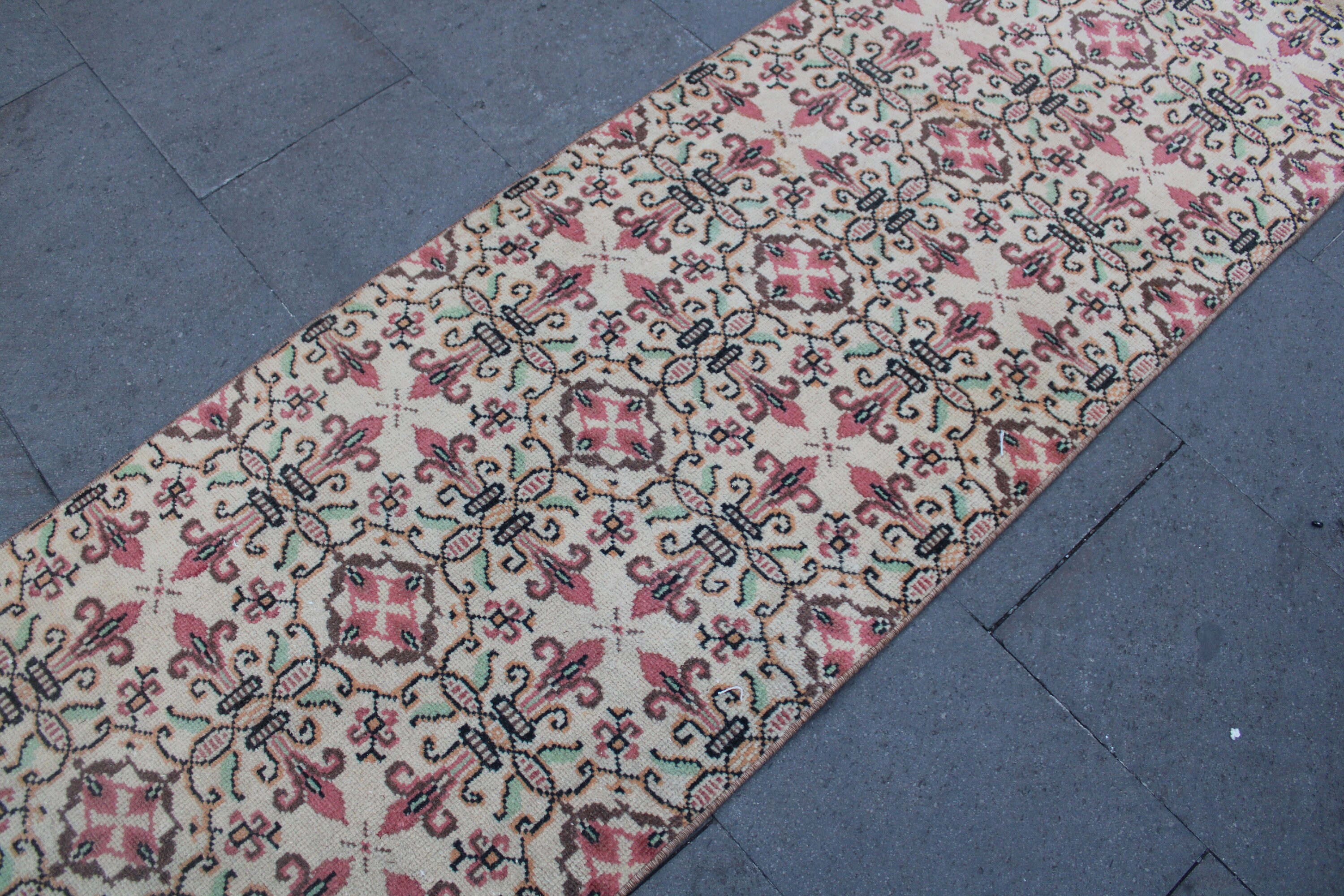 2x28.5 Runner Rug, Extra Long Runner Rug, Patchwork Runner Rug Turkish ...