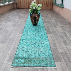 Long Runner Rug, Turquoise Runner Rug, Runner Rug, Narrow Runner ...