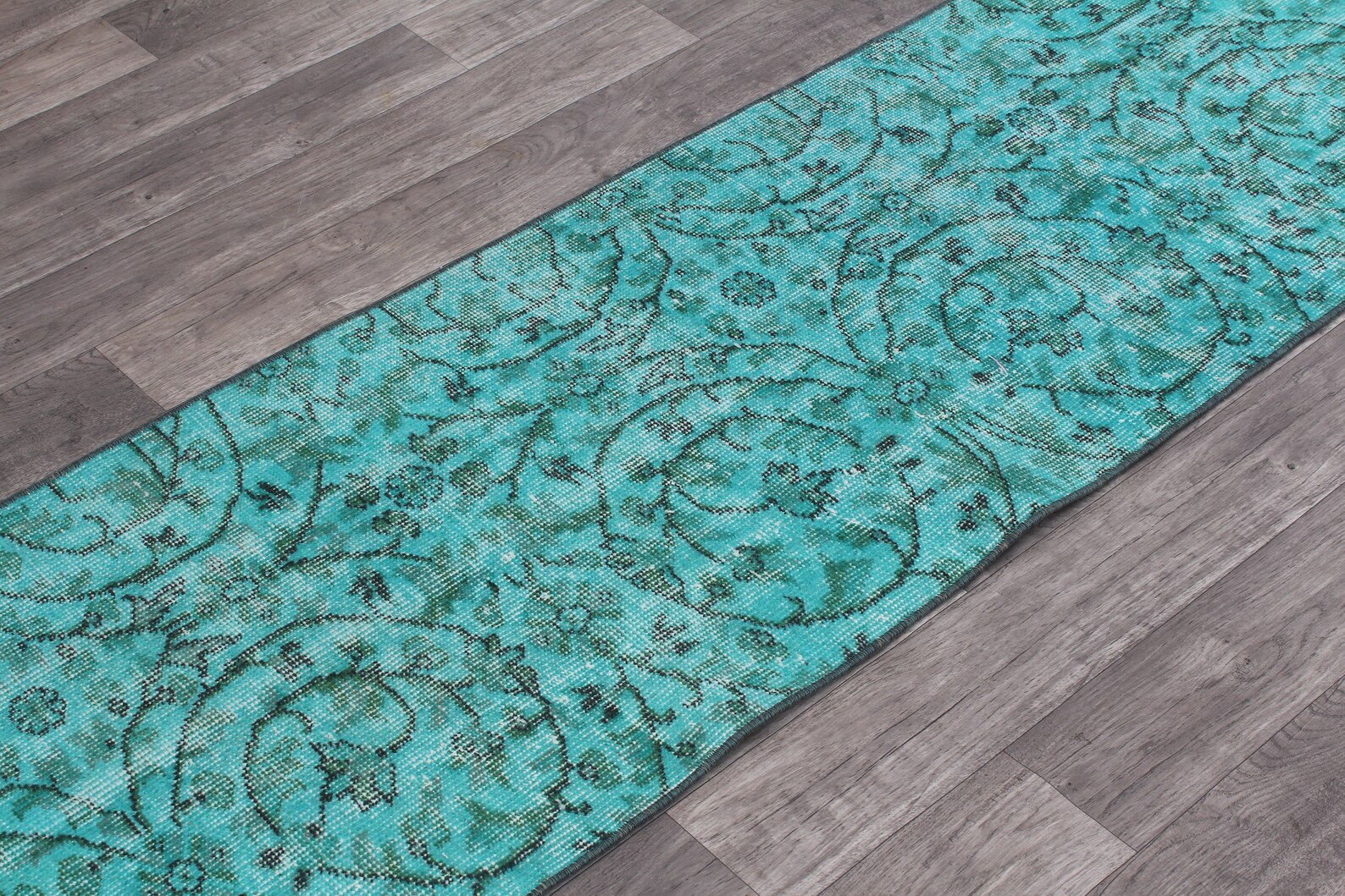 Long Runner Rug Turquoise Runner Rug Runner Rug Narrow - Etsy