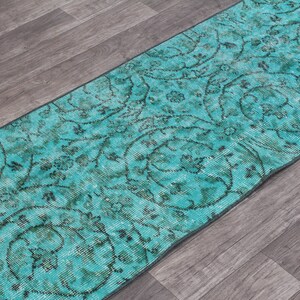 Long Runner Rug, Turquoise Runner Rug, Runner Rug, Narrow Runner ...