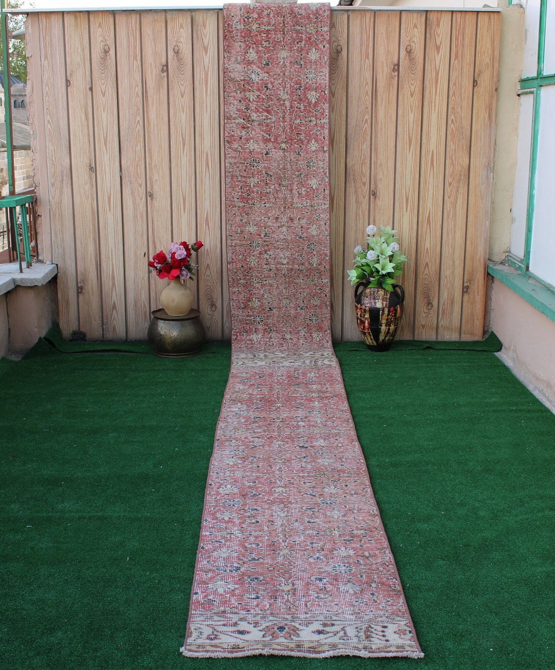 Extra Long Runner Rug, Vintage Runner Rug, Turkish Runner Rug, 2x19 Rug ...