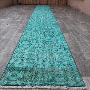 Long Runner Rug, Turquoise Runner Rug, Runner Rug, Narrow Runner ...